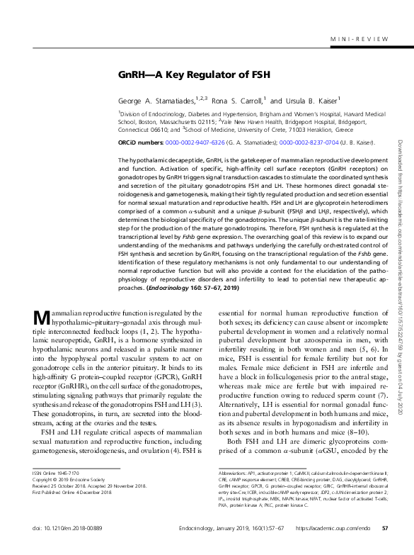 (PDF) GnRH - a key regulator of FSH