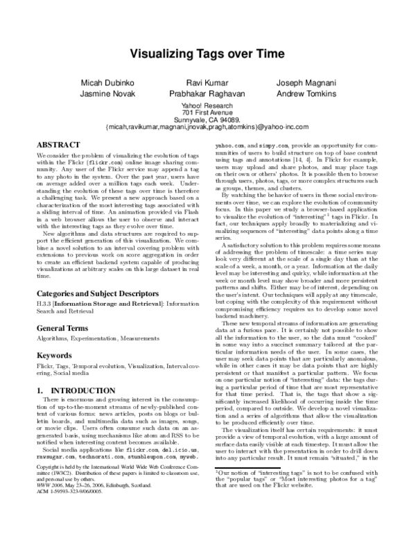 (PDF) Visualizing tags over time