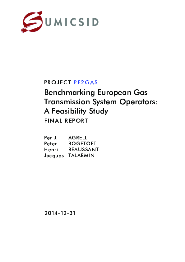 (PDF) Benchmarking European Gas Transmission System Operators: A ...