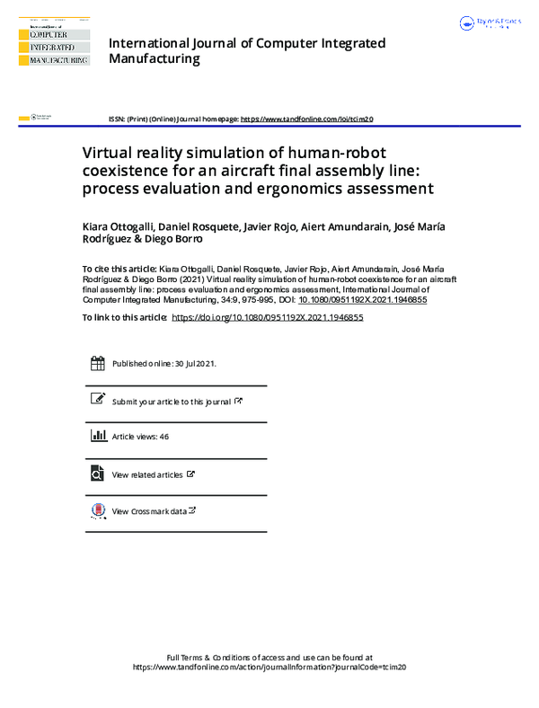 (PDF) Virtual reality simulation of human-robot coexistence for an ...