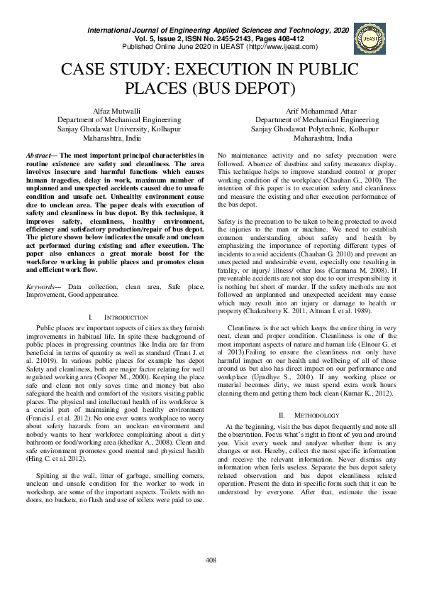 (PDF) Case Study: Execution in Public Places (Bus Depot)