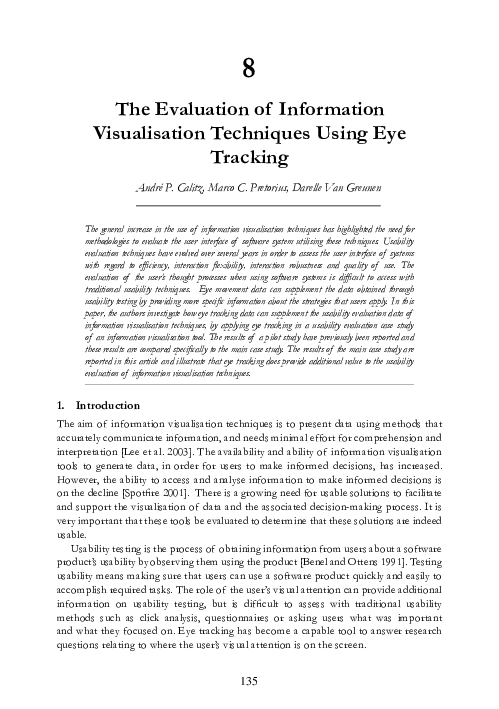 (PDF) The evaluation of information visualisation techniques using eye ...
