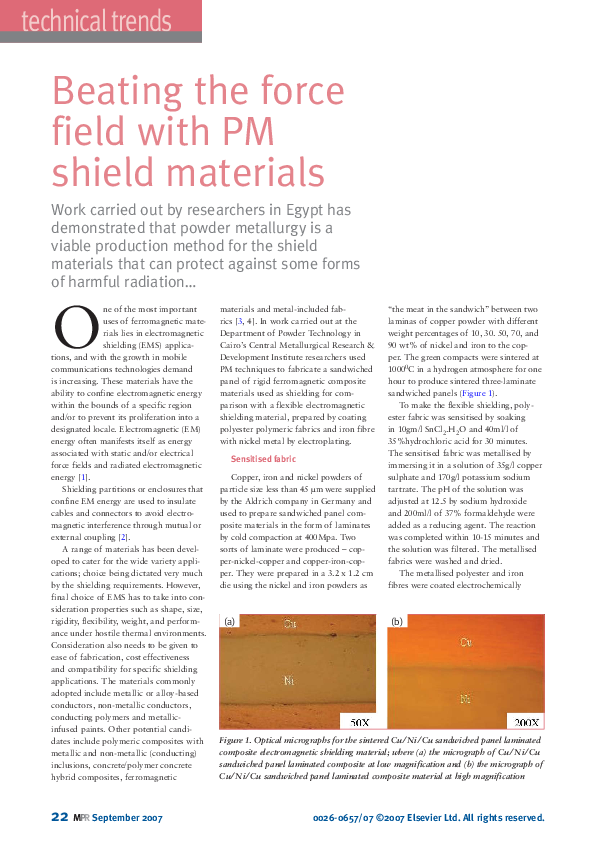 (PDF) Beating the force field with PM shield materials