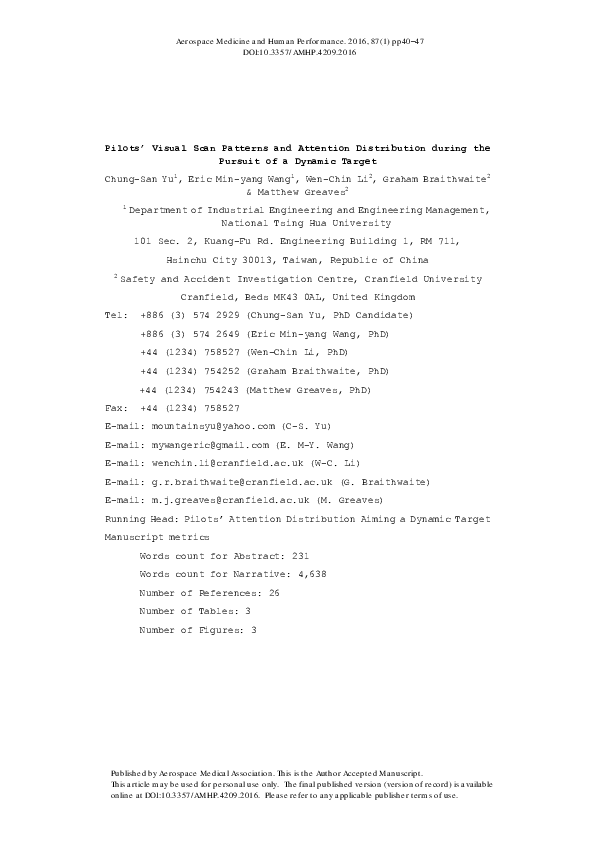 (PDF) Pilots' Visual Scan Patterns and Attention Distribution During ...