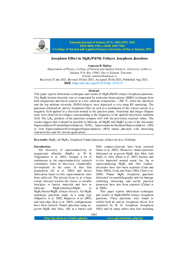 Josephson Effect in MgB2/Pd/Nb Trilayer Josephson Junctions
