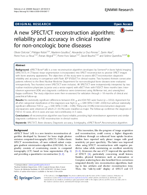 (PDF) A new SPECT/CT reconstruction algorithm: reliability and accuracy ...