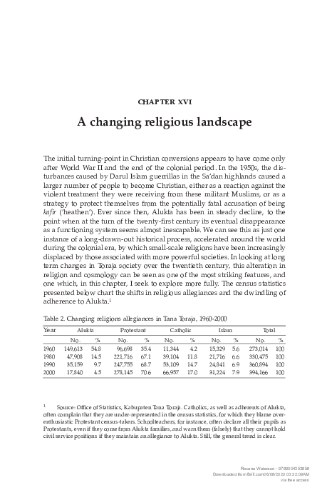 (PDF) Chapter XVI: A changing religious landscape