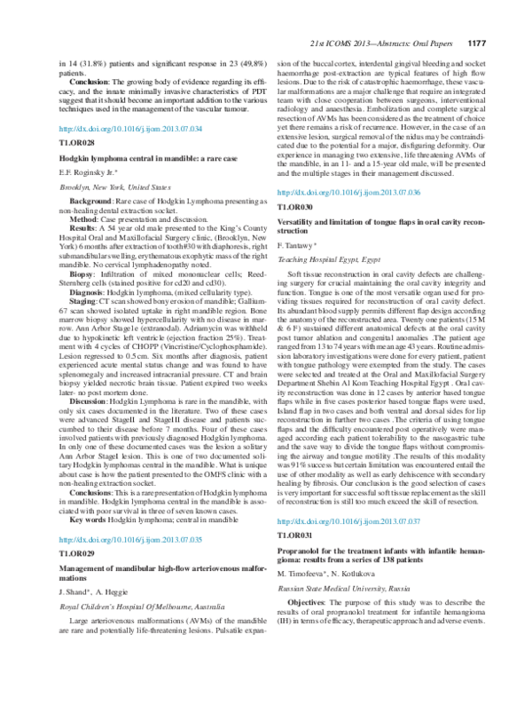 (PDF) Management of mandibular high-flow arteriovenous malformations ...