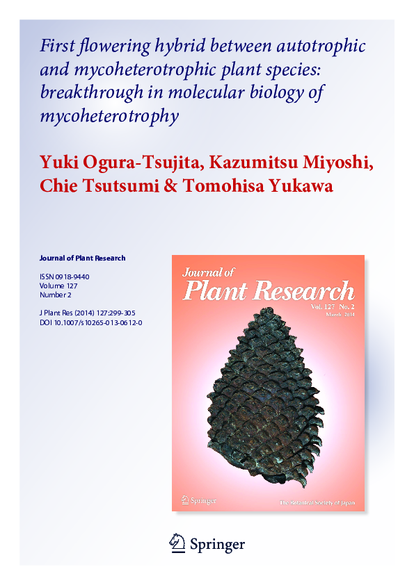 (PDF) First flowering hybrid between autotrophic and mycoheterotrophic ...
