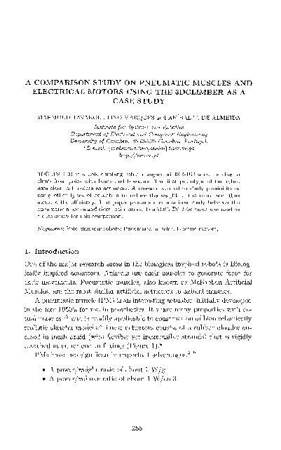 (PDF) A comparison study on Pneumatic Muscles and electrical motors