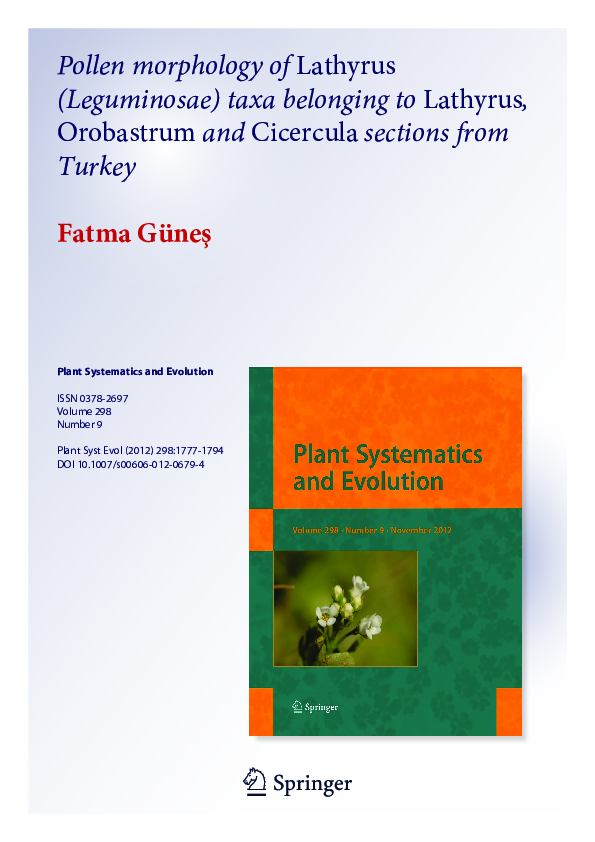 (PDF) Pollen morphology of Lathyrus (Leguminosae) taxa belonging to ...