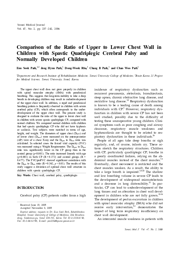 (PDF) Comparison of the Ratio of Upper to Lower Chest Wall in Children ...