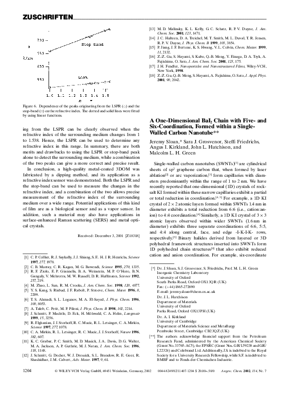 (PDF) A One-Dimensional BaI2 Chain with Five- and Six-Coordination ...