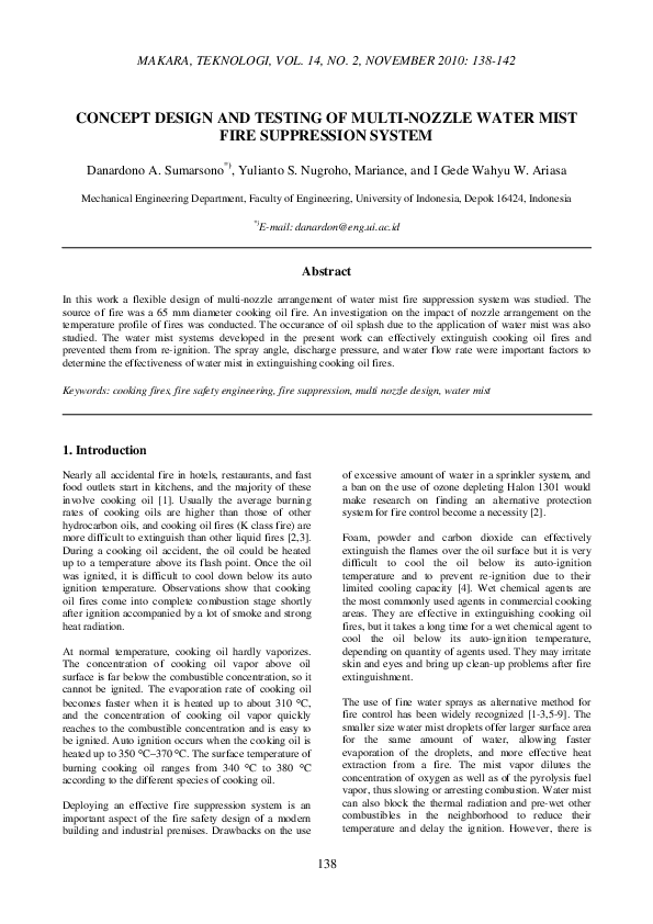 (PDF) Concept Design and Testing of Multi-Nozzle Water Mist Fire ...