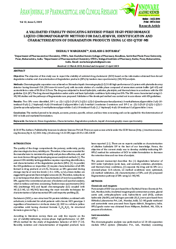 (PDF) Validated Stability-indicating Reverse-phase Ultra-performance Liquid Chromatography ...