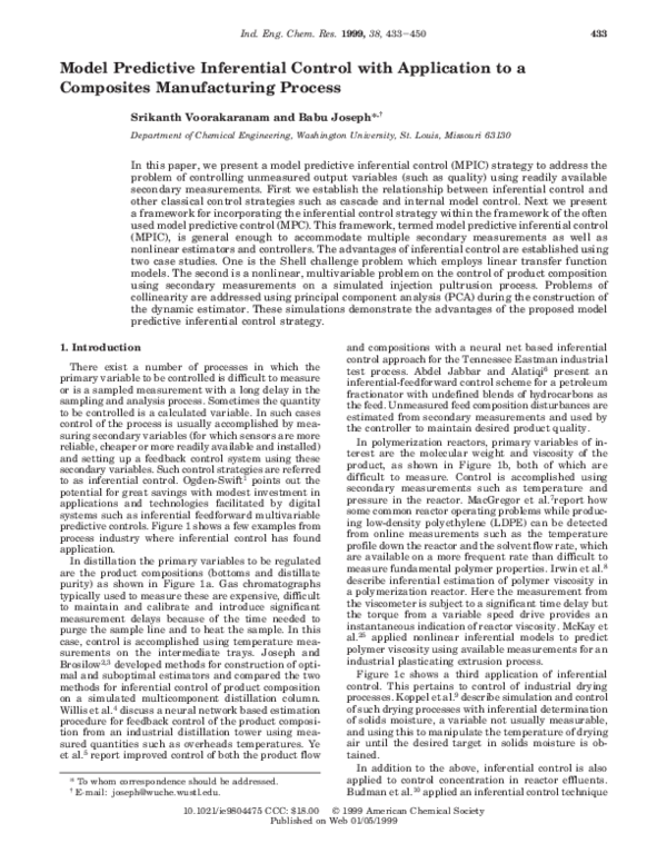 (PDF) Model Predictive Inferential Control with Application to a ...