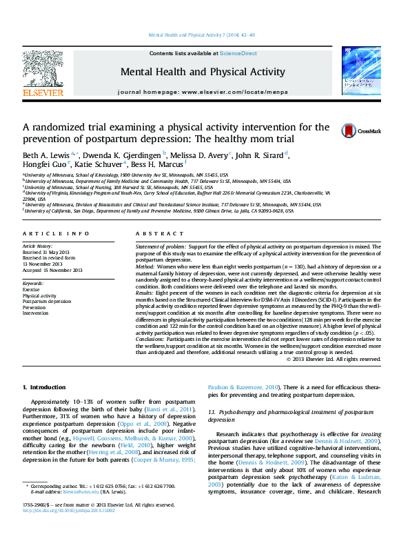 (PDF) A randomized trial examining a physical activity intervention for the prevention of ...