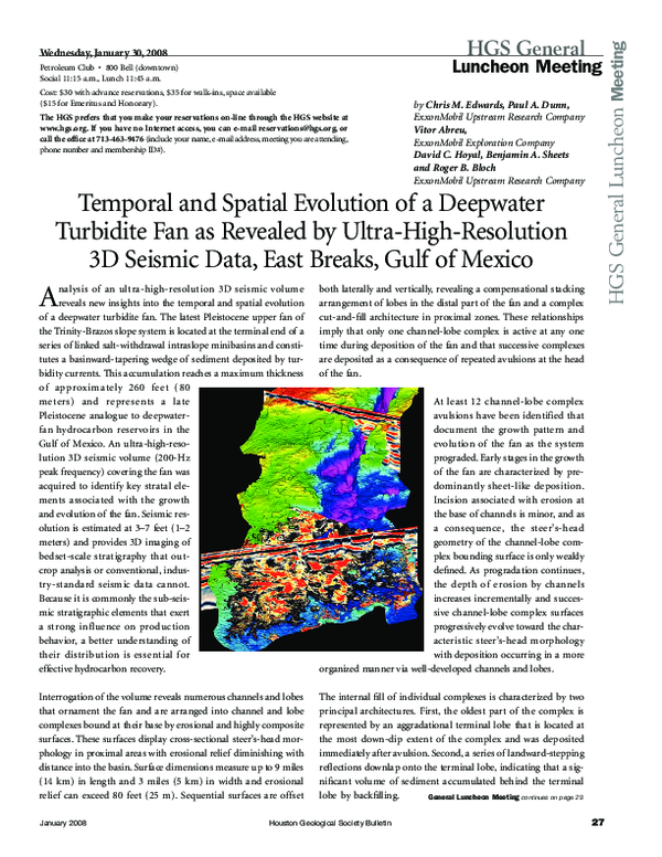(PDF) Abstract: Temporal and Spatial Evolution of a Deepwater Turbidite ...