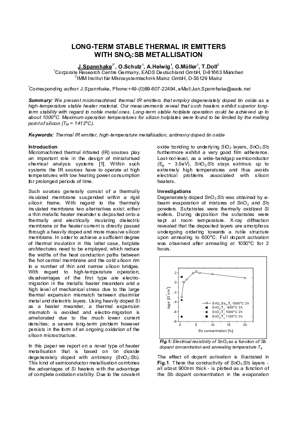 (PDF) Design, Development and Operational Concept of an Advanced MEMS IR Source for Miniaturized ...