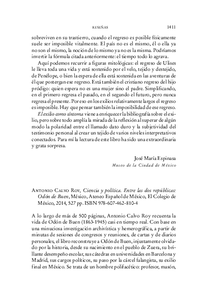 (PDF) Sobre Antonio Calvo Roy, Ciencia y política. Entre dos repúblicas ...