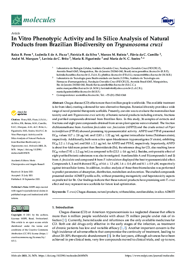 (PDF) In Vitro Phenotypic Activity and In Silico Analysis of Natural ...