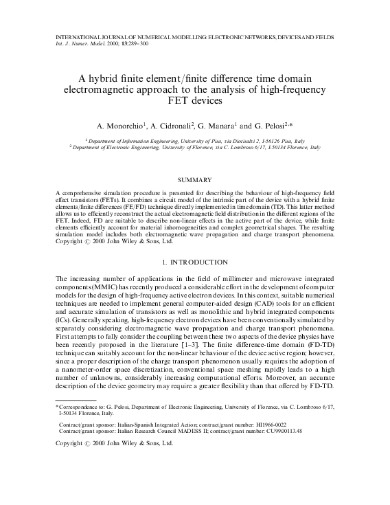 (PDF) Time-domain (FE/FDTD) technique for solving complex electromagnetic problems