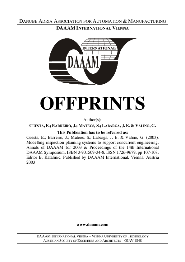 Pdf Modelling Inspection Planning Systems To Support Concurrent