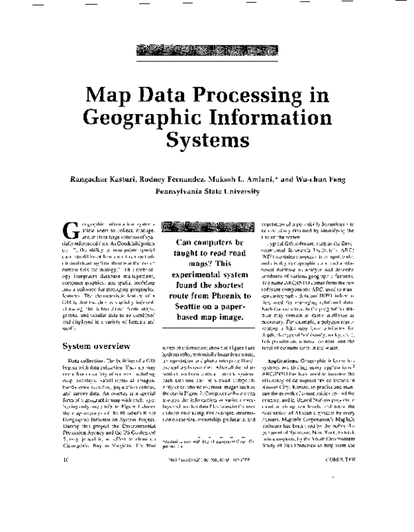 (PDF) Map data processing in geographic information systems