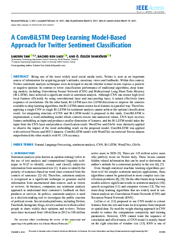 (PDF) A ConvBiLSTM Deep Learning Model-Based Approach for Twitter Sentiment Classification