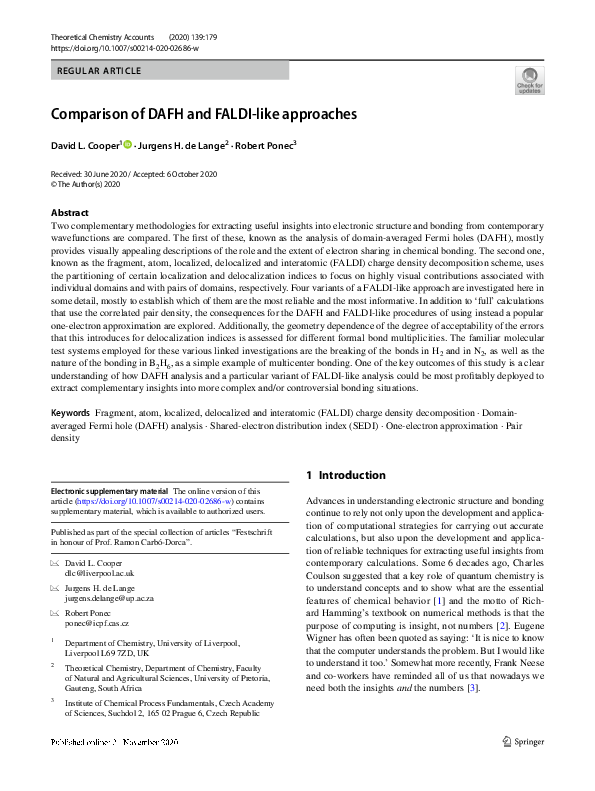 (PDF) Comparison of DAFH and FALDI-like approaches