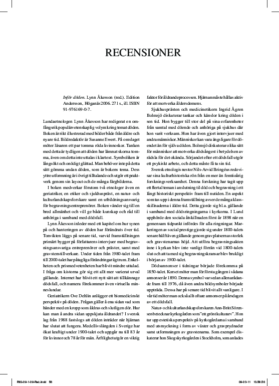 (PDF) Inför döden. Lynn Åkesson (red.) | Anders Gustavsson - Academia.edu