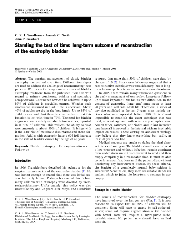 (PDF) Standing the test of time: long-term outcome of reconstruction of ...