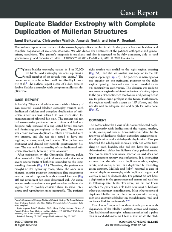 (PDF) Duplicate Bladder Exstrophy with Complete Duplication of ...