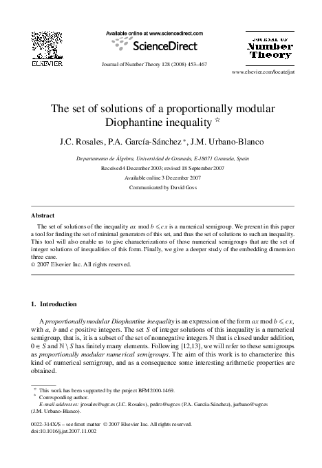 (PDF) Solutions of Proportional Modular Diophantine Inequality
