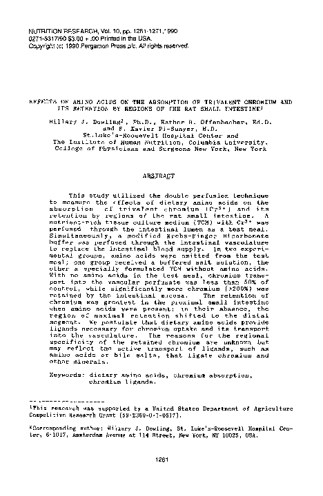 (PDF) Effects of amino acids on the absorption of trivalent chromium ...