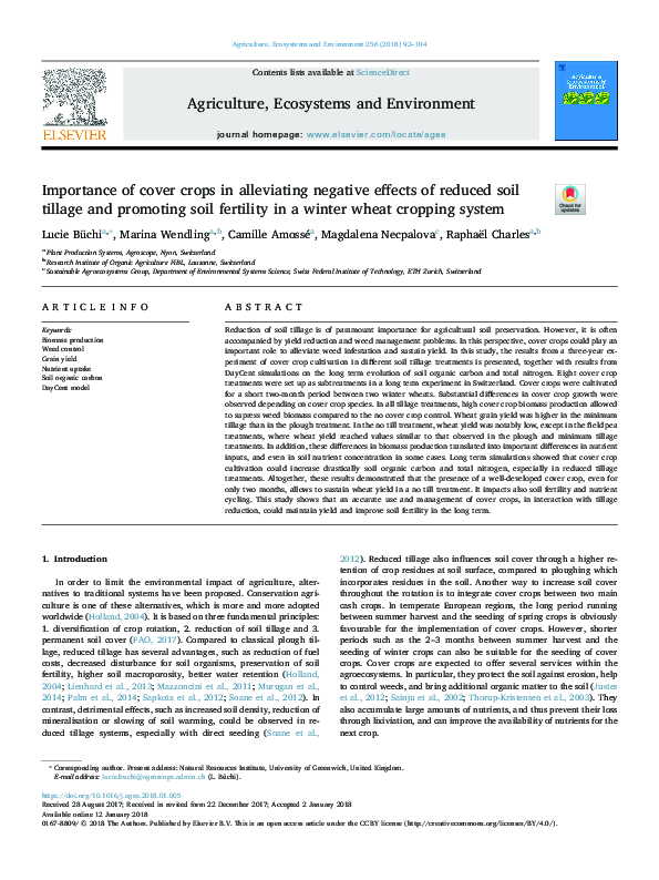 (PDF) Importance of cover crops in alleviating negative effects of ...