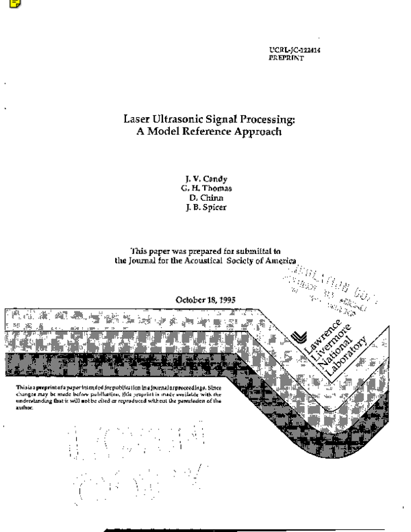 (PDF) Laser ultrasonic signal processing: A model-reference approach