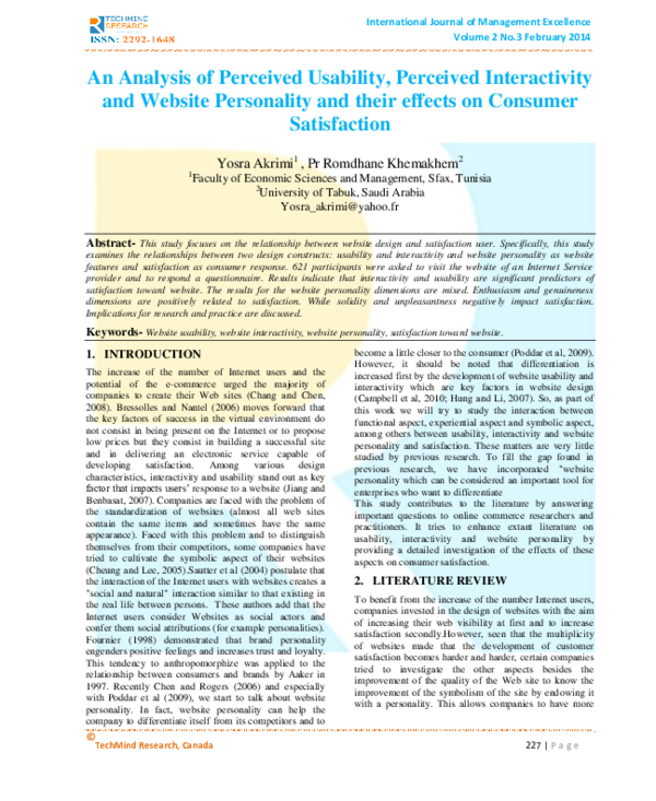 (PDF) An Analysis of Perceived Usability, Perceived Interactivity and ...