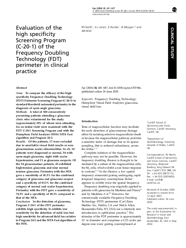 (PDF) Evaluation of the high specificity Screening Program (C-20-1) of ...
