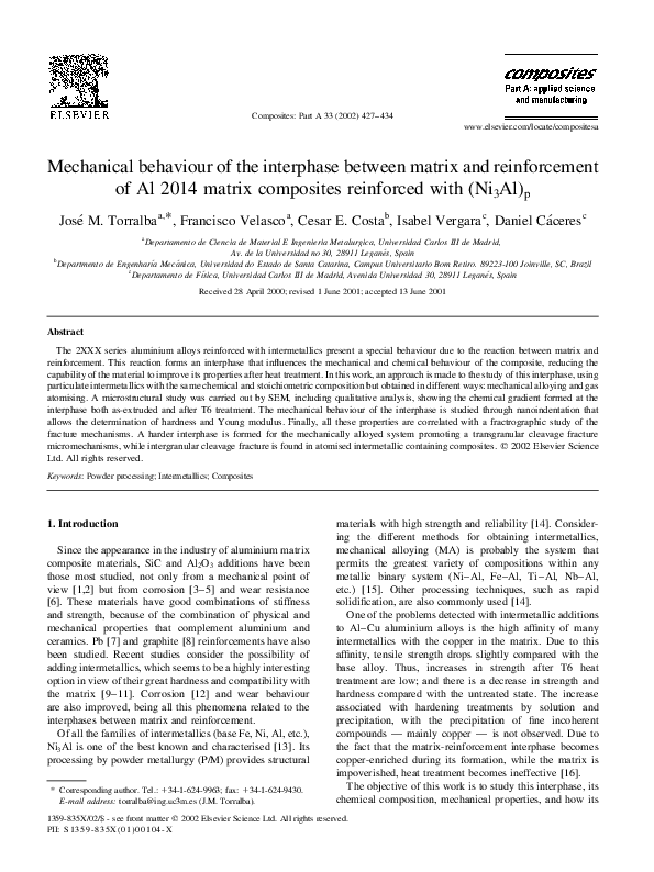 (PDF) Mechanical behaviour of the interphase between matrix and ...