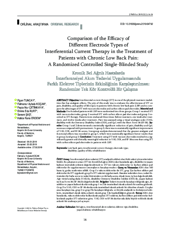 (PDF) Comparison of the Efficacy of Different Electrode Types of Interferential Current Therapy ...