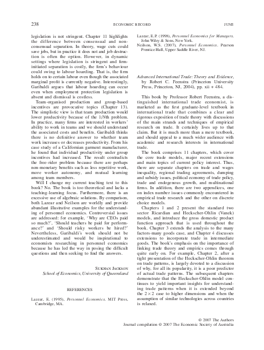 (PDF) Advanced International Trade: Theory and Evidence - by Robert C. Feenstra