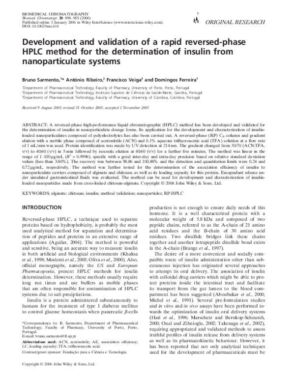 Pdf Development And Validation Of A Rapid Reversed Phase Hplc Method