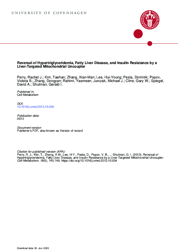 (PDF) Reversal of Hypertriglyceridemia, Fatty Liver Disease, and ...