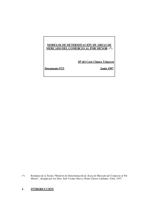 (PDF) Spatial interaction models applied to the design of retail trade areas