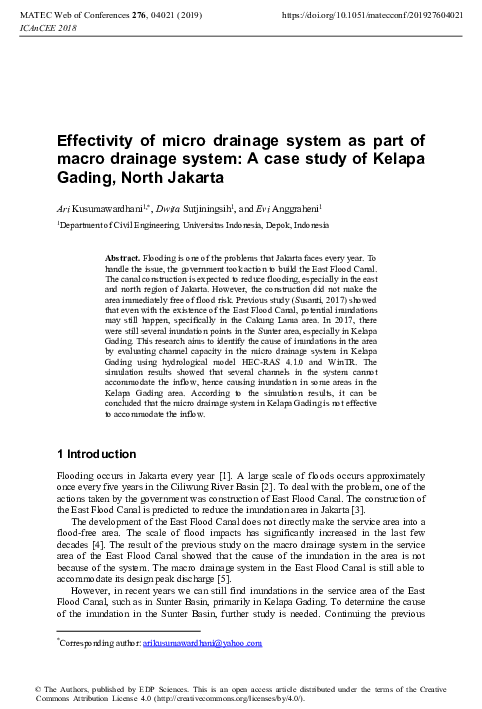 (PDF) Effectivity of micro drainage system as part of macro drainage ...