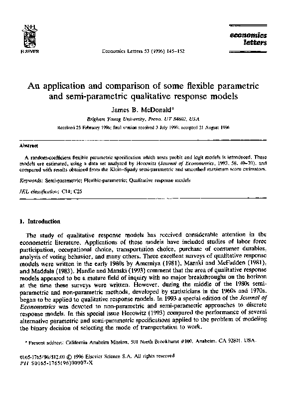 (PDF) An application and comparison of some flexible parametric and ...