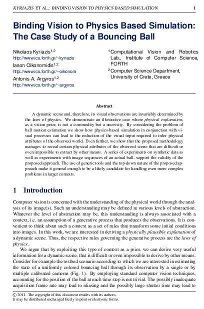 (PDF) Binding Vision to Physics Based Simulation: The Case Study of a ...