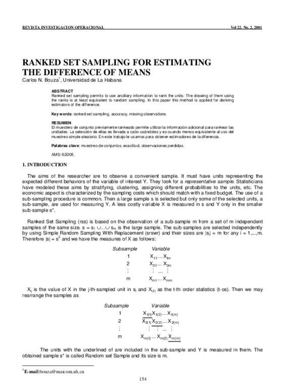 Missing Observation For Estimating The Difference Ranked Set Sampling Versus Simple Random Sampling