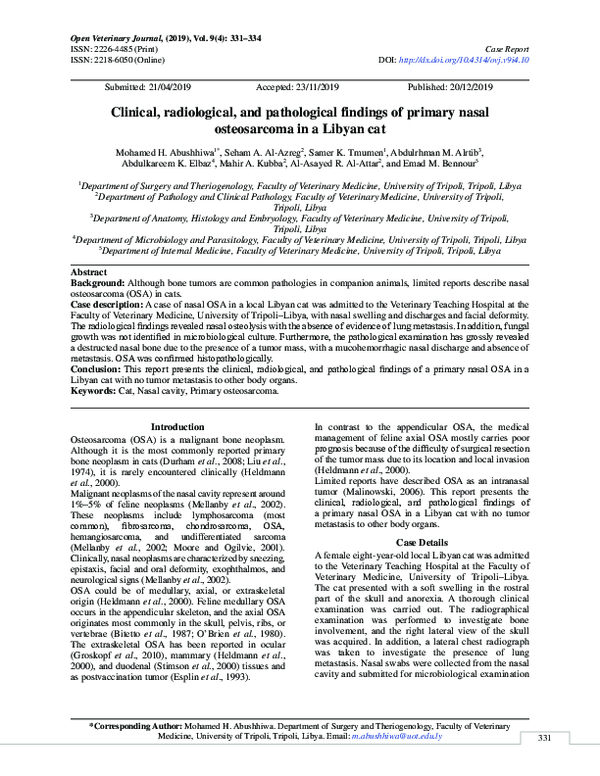 (PDF) Clinical, radiological, and pathological findings of primary ...